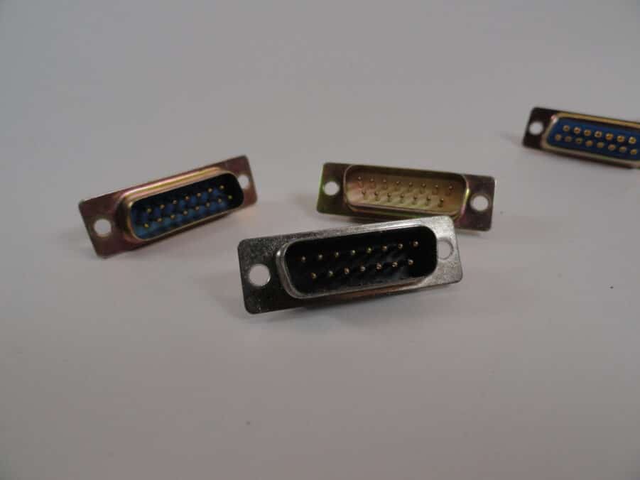DB15 D-Sub Serial Port 15 Pin Solder Connectors Male LOT 2 Bl / 26 Blk ...