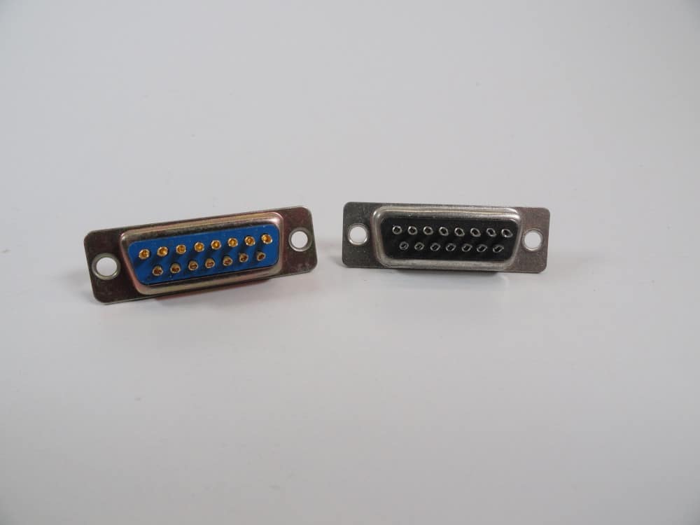 DB15 D-Sub Serial Port 15 Pin Solder Connectors Female LOT OF 13 Blue ...