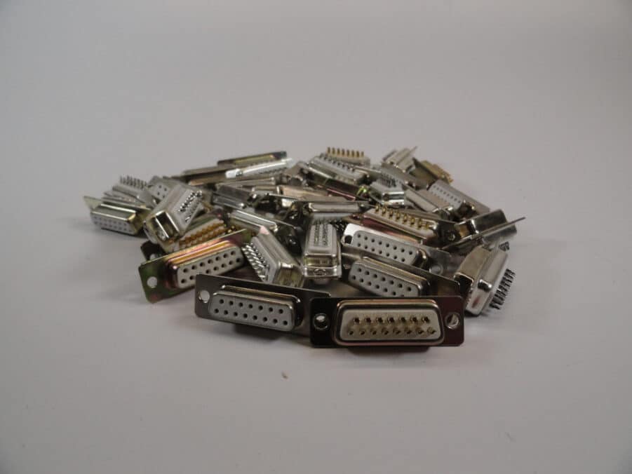 DB15 DB 15 D-Sub Serial Port 15 Pin Solder Connectors Female - WHITE ...