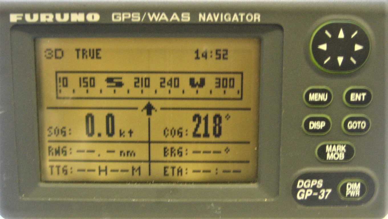 Furuno GP-37 DGPS GPS WAAS 3.5" LCD Navigator Display + Sun Cover ...