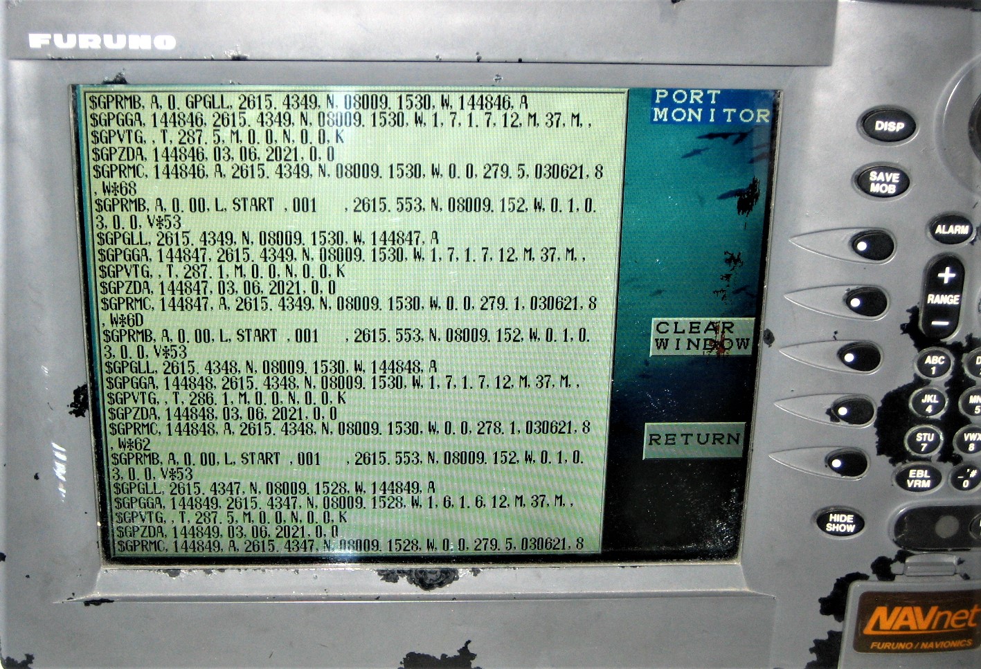 Furuno GP-32 GPS WAAS Navigator 3.5" Monochrome LCD Display Repeater ...