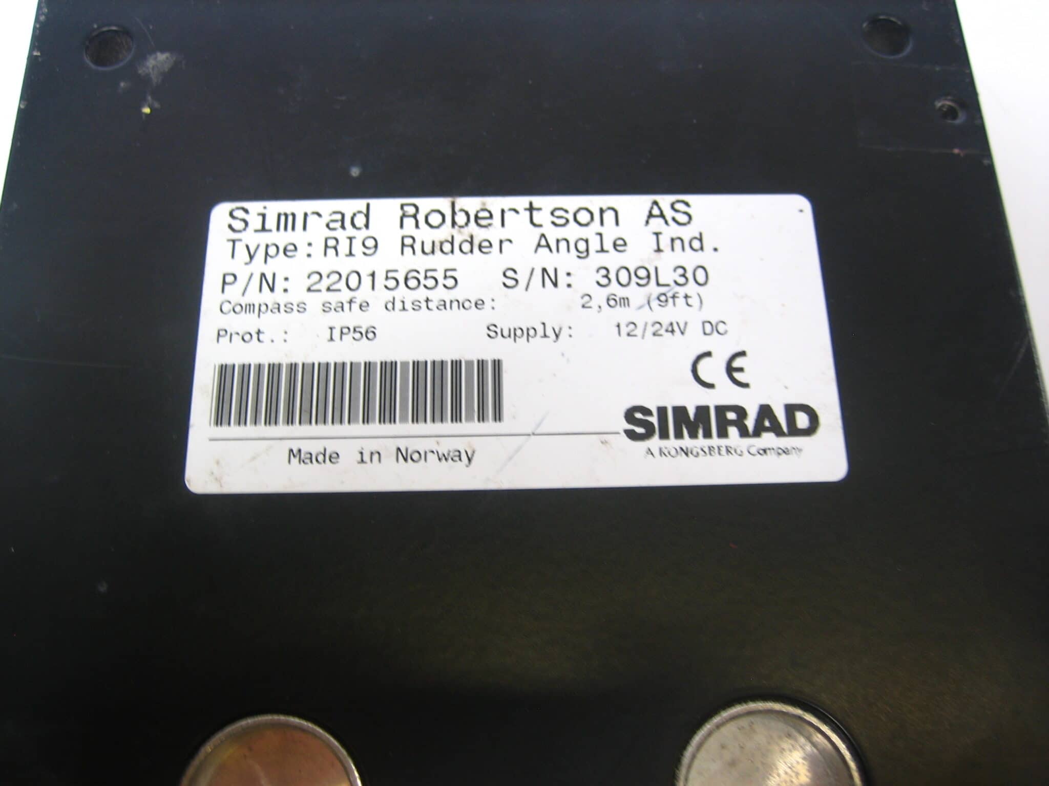 Simrad - Rudder Indicator RI9 F/ RF14XU, RF14XI, RF45/RF45X,RF100,RF140 ...