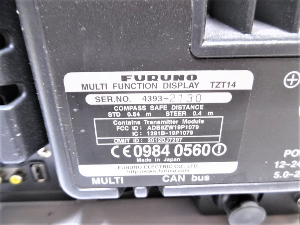 Furuno - TZtouch TZT14 14" MFD Display - Updated - Great Condition ...