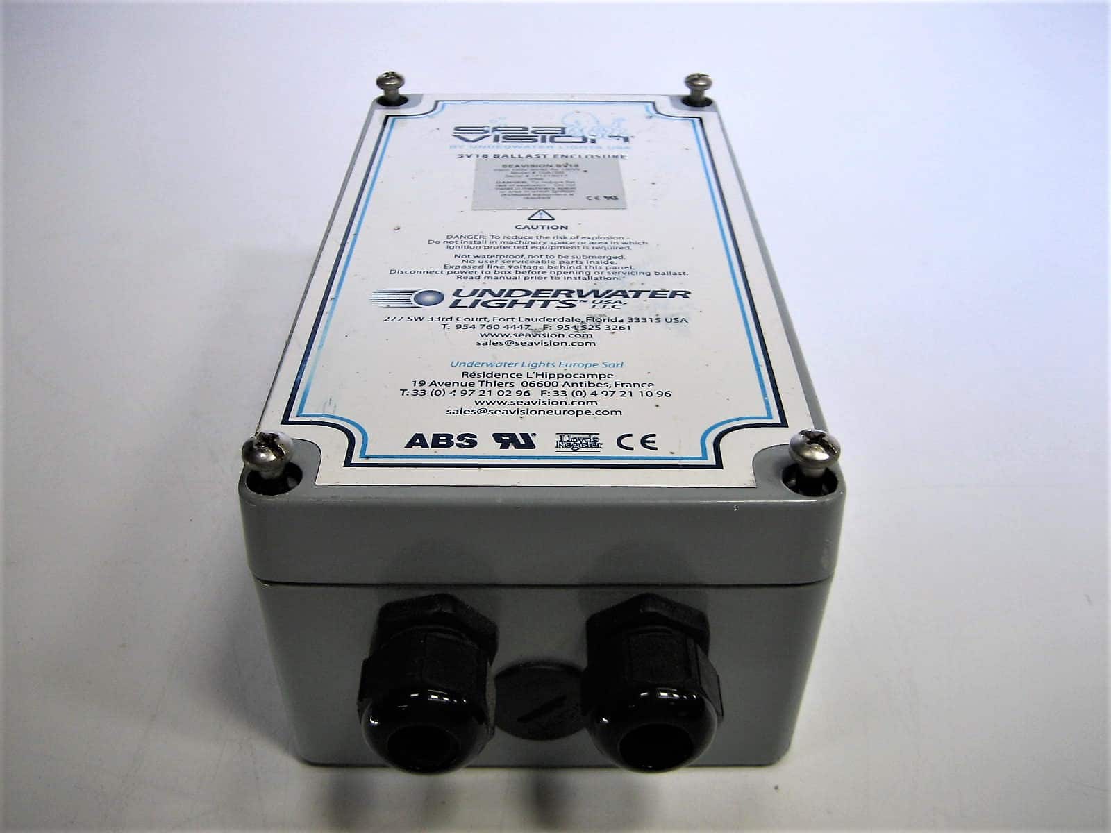 Sea Vision Underwater Lights SV18 - (10A16B) Ballast Enclosure - Max ...