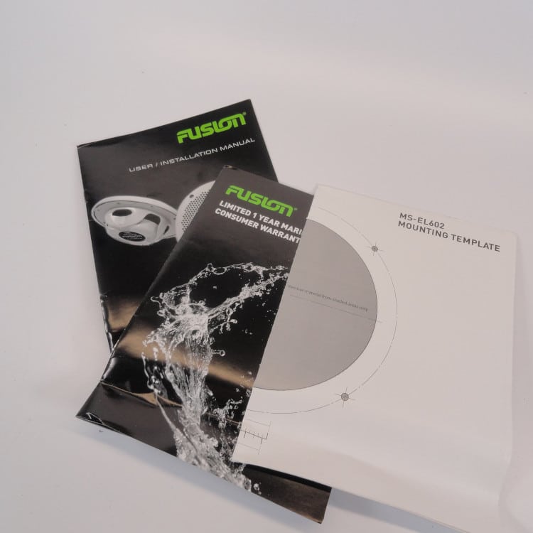 Fusion MS-EL602 - 6" 4ohm 150W Marine Grade 2 Way Boat Speakers PAIR ...