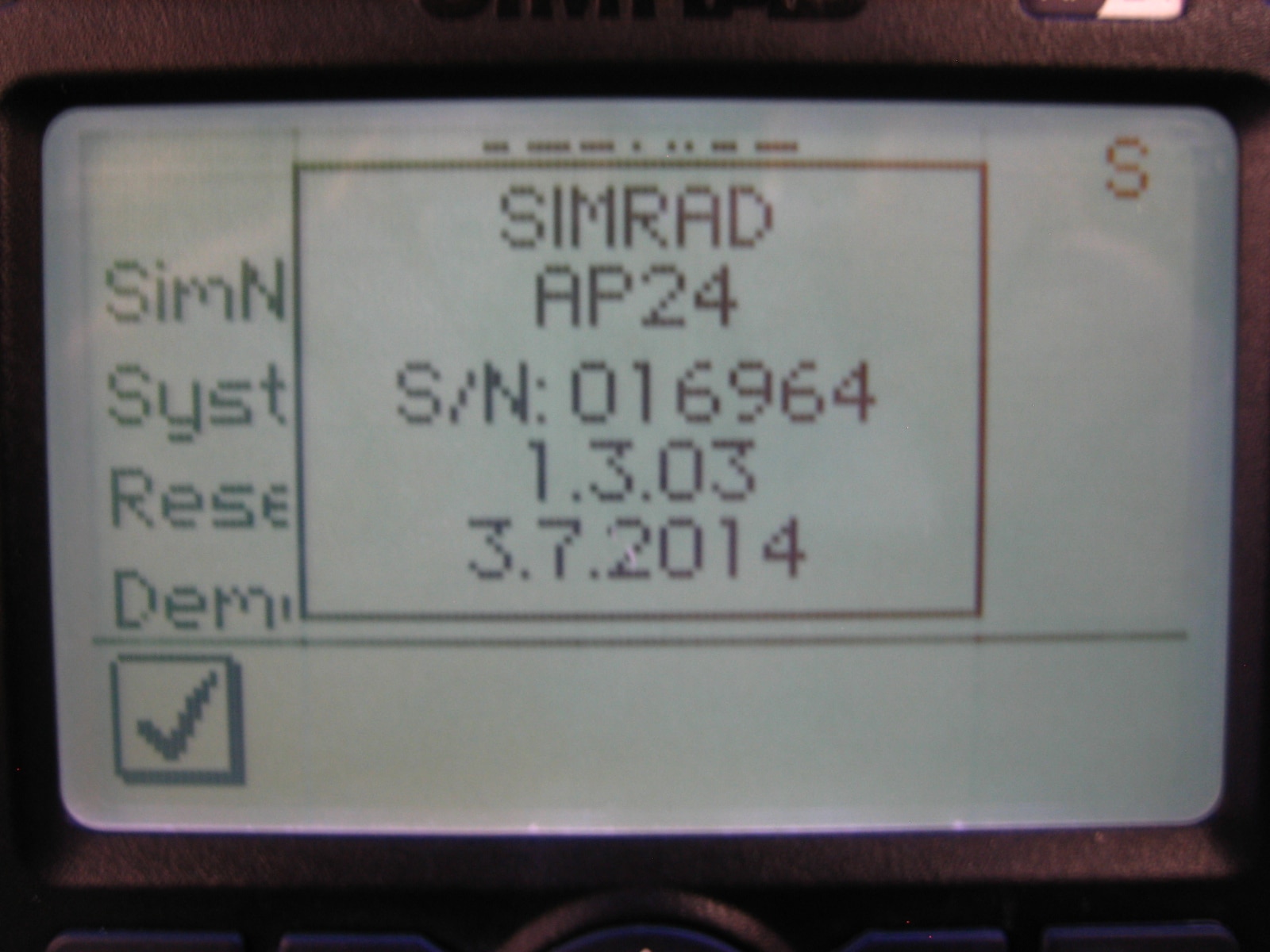 Simrad AP24-Autopilot Control Head in GOOD Condition PN-22096614/Tested ...