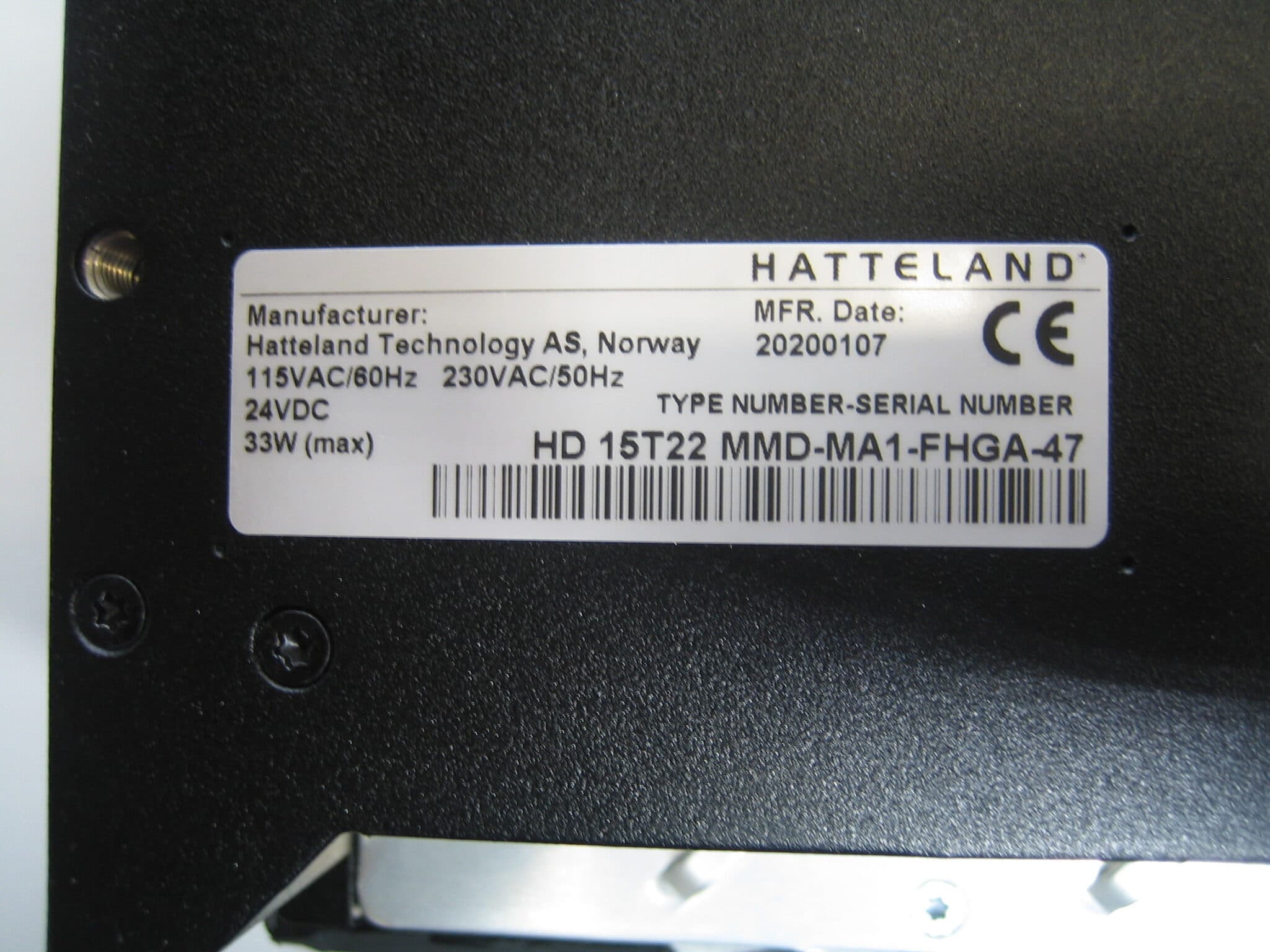 Hatteland 15" HD 15T22 Non-Touch Screen Marine Monitor - 24vdc/110vac ...