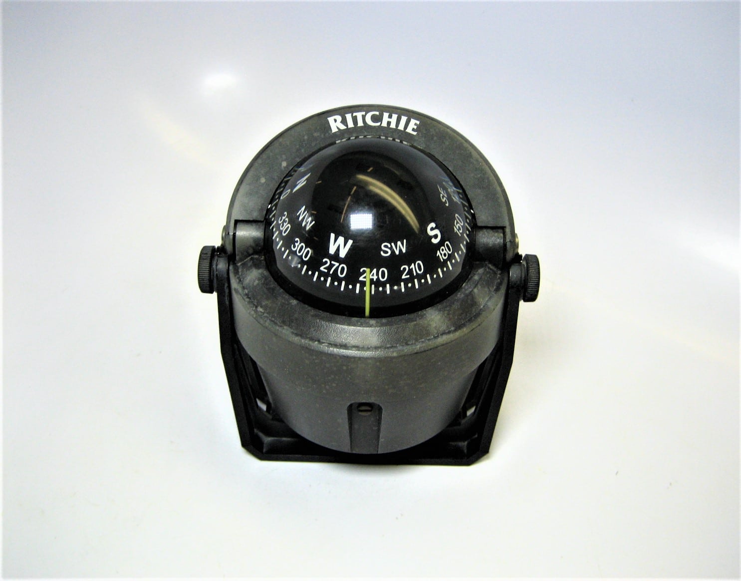 Ritchie B-51 Black Explorer Compass w/ Green LED Bulbs & Bracket Mount ...