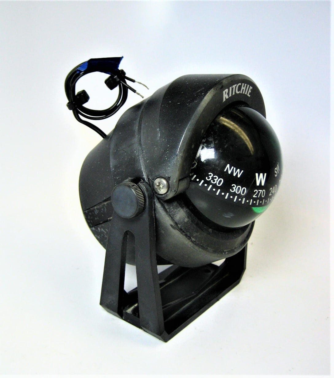 Ritchie B-51 Black Explorer Compass w/ Green LED Bulbs & Bracket Mount ...