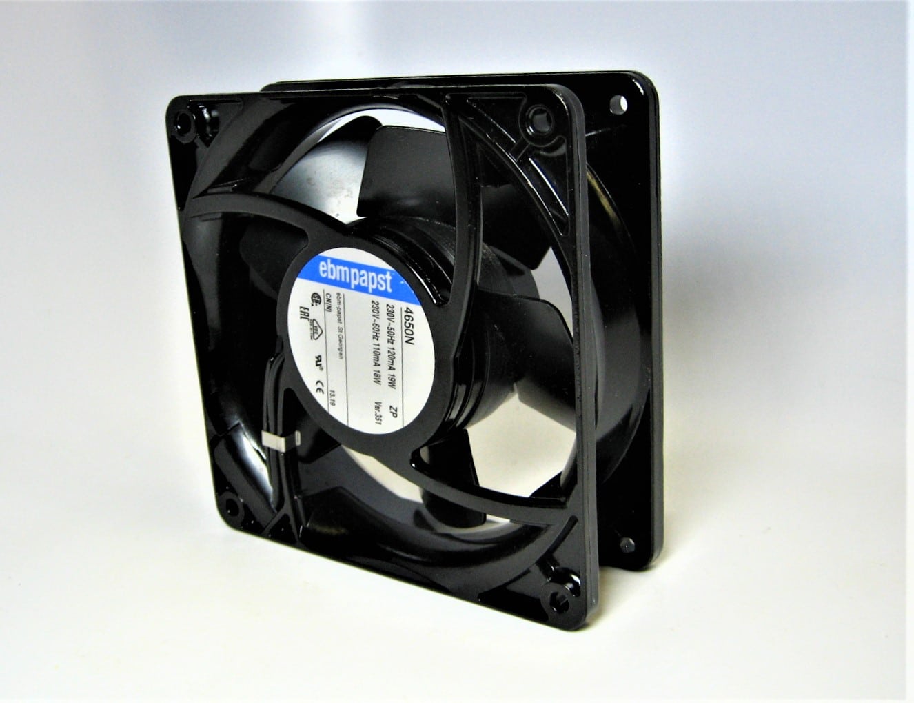 EBM-PAPST 4650N Electrical Component 230VAC Black Square AC Axial Cooling Fan - Max Marine ...