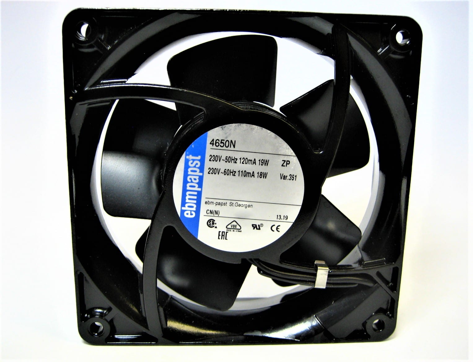 EBM-PAPST 4650N Electrical Component 230VAC Black Square AC Axial Cooling Fan - Max Marine ...