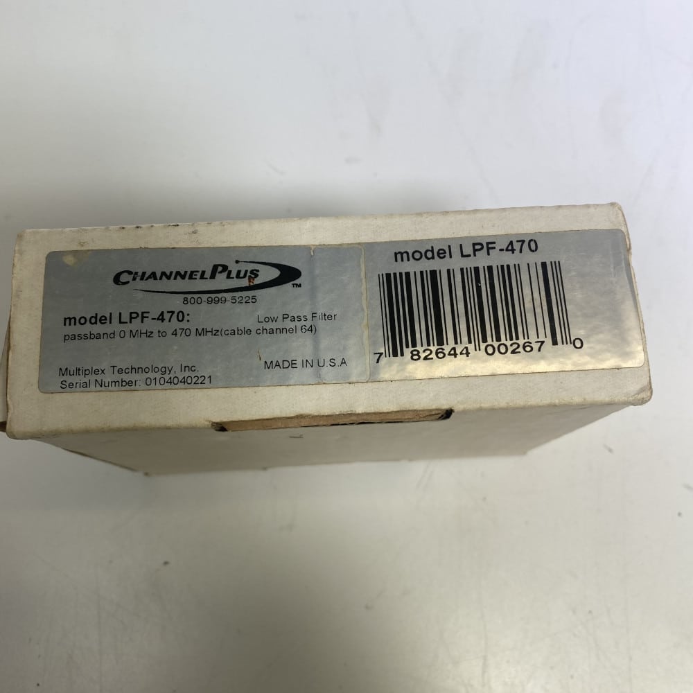 Channel Plus LPF-470 Low-Pass Filter 20 Mhz To 470 Mhz **NEW OLD ...