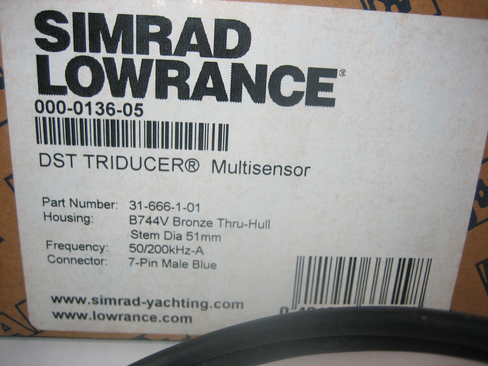 Simrad Lowrance B&G Airmar B744V Transducer *NEW* 7-Pin Blue BL 000 ...
