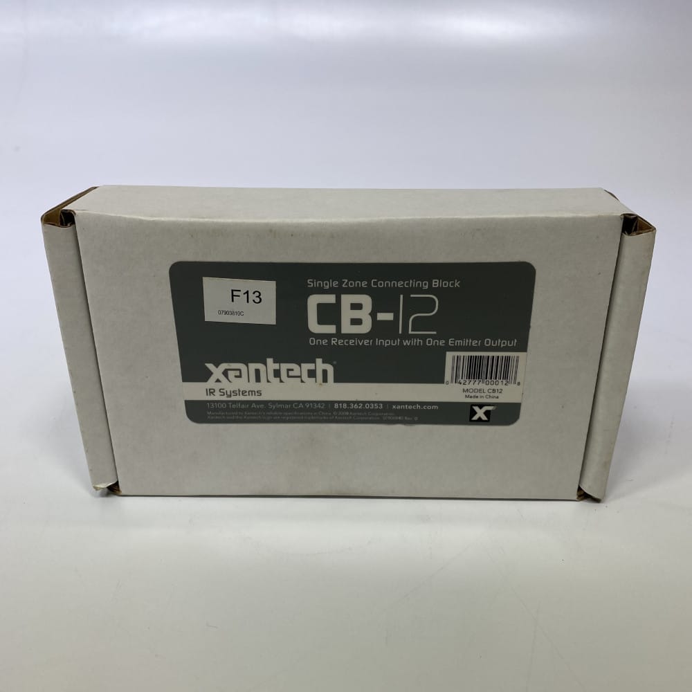 Xantech CB-12 IR Single Zone Connecting Block 1 in 1 out - *NEW* - Max ...