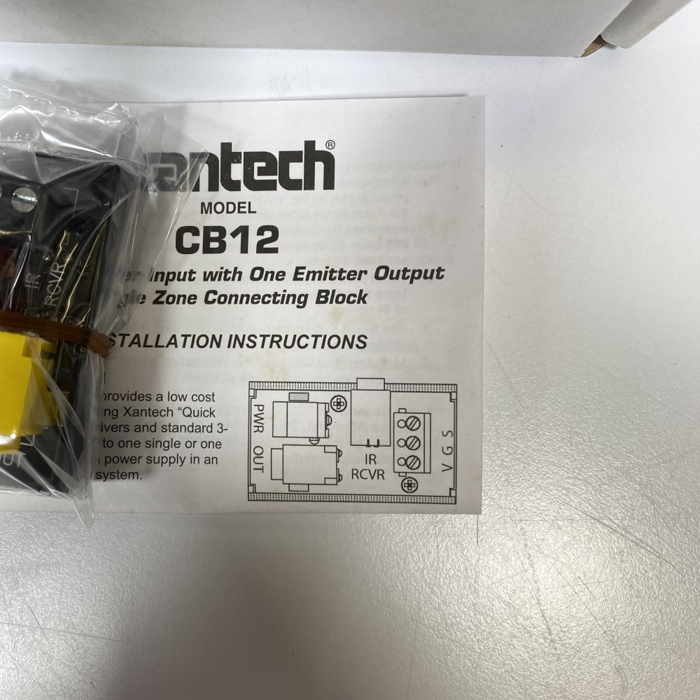 Xantech CB-12 IR Single Zone Connecting Block 1 in 1 out - *NEW* - Max ...
