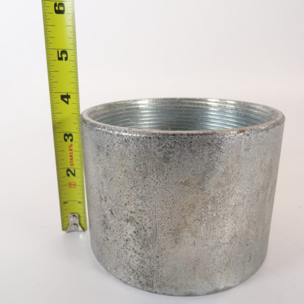 4 Inch Galvanized Steel Threaded Rigid IMC Pipe Coupling LOT OF 2 NEW ...