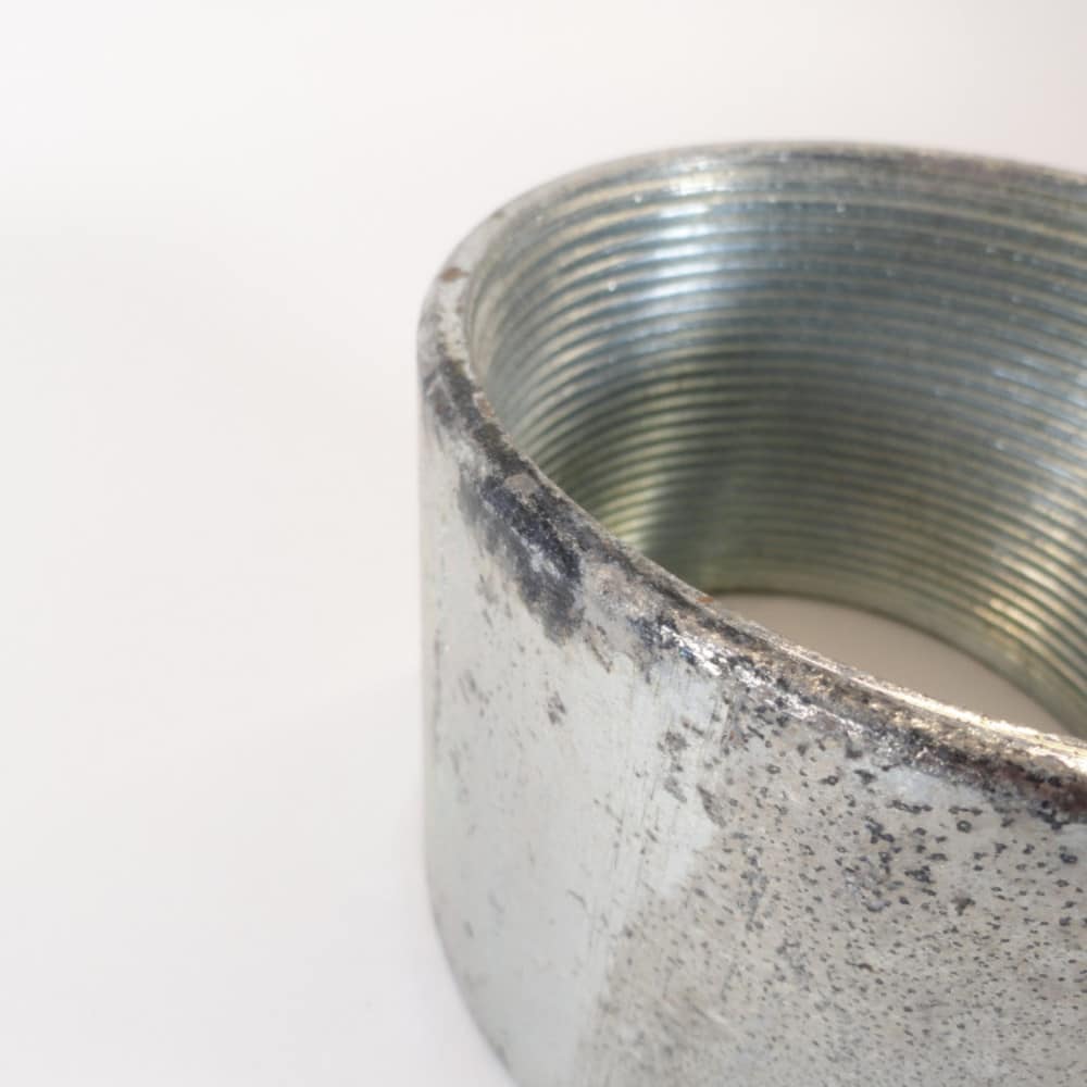 4 Inch Galvanized Steel Threaded Rigid IMC Pipe Coupling LOT OF 2 NEW ...