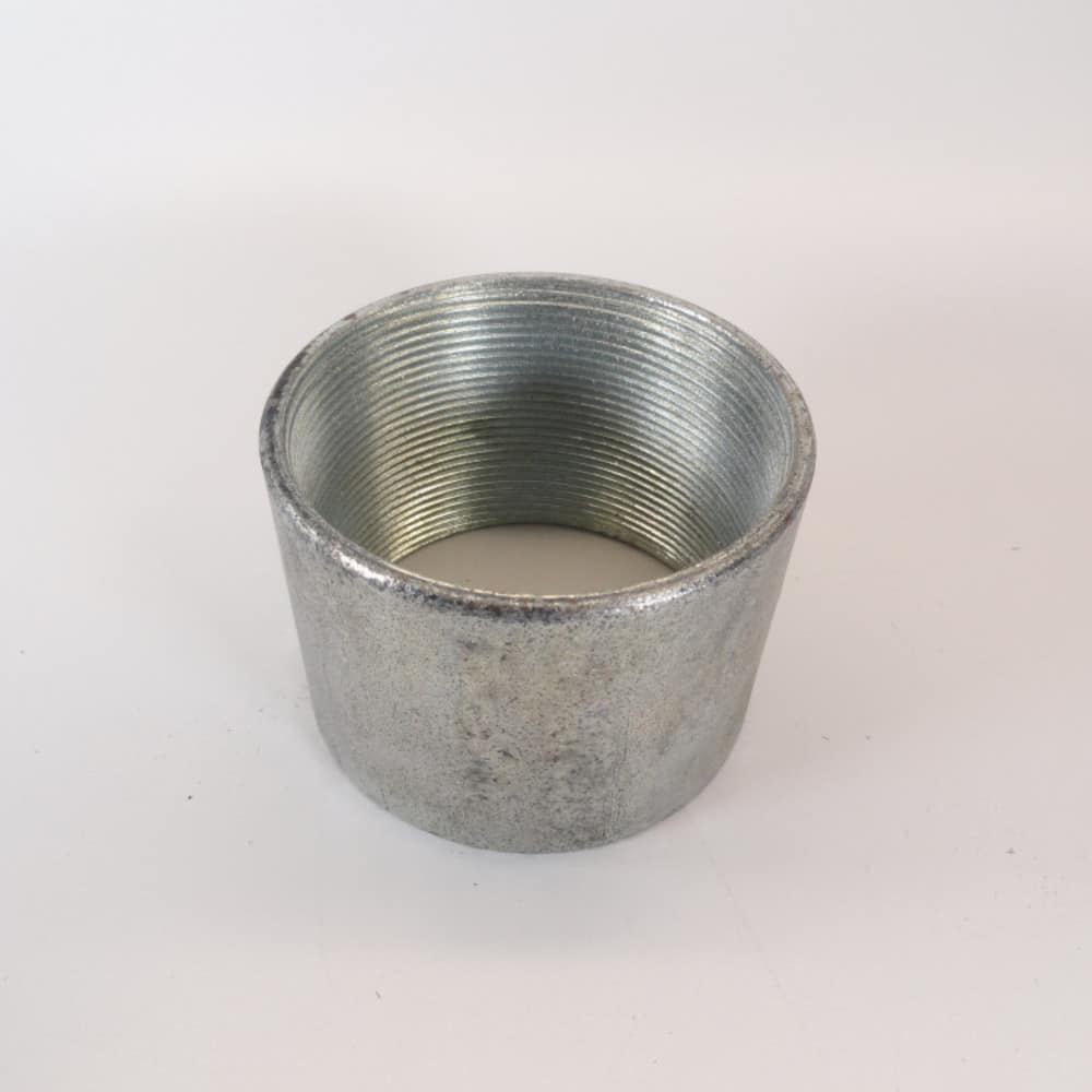 4 Inch Galvanized Steel Threaded Rigid IMC Pipe Coupling LOT OF 2 NEW ...