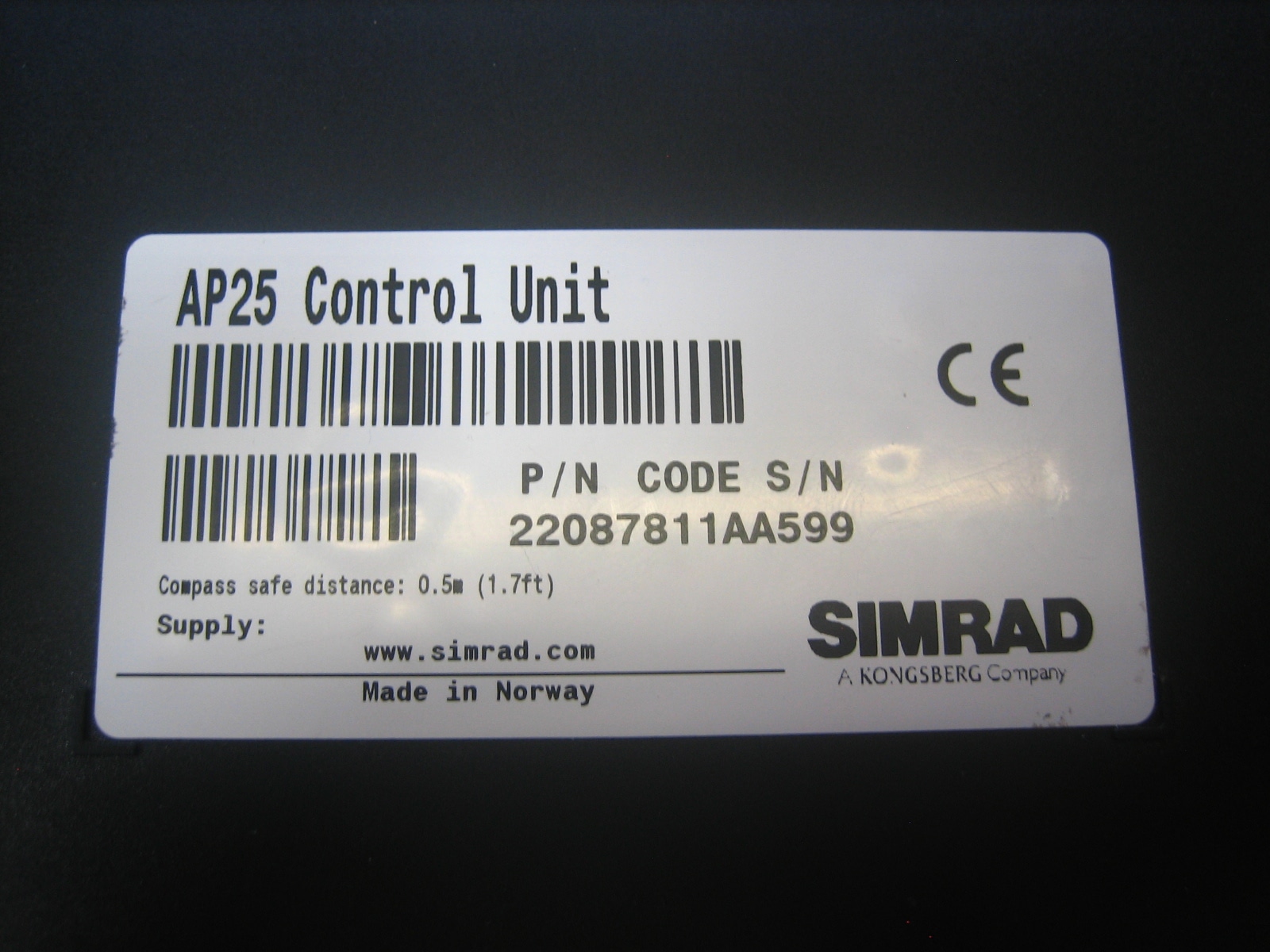 Simrad AP25 Autopilot Control Head ~ 2208781~Good Condition/Tested ...