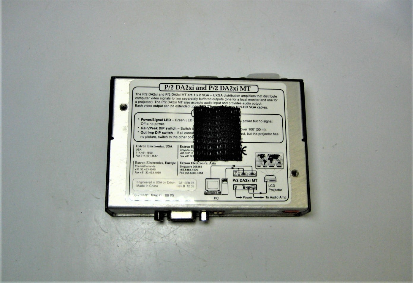 Extron 60-506-01 Two Output VGA-QXGA Distribution Amplifier w/ Power ...