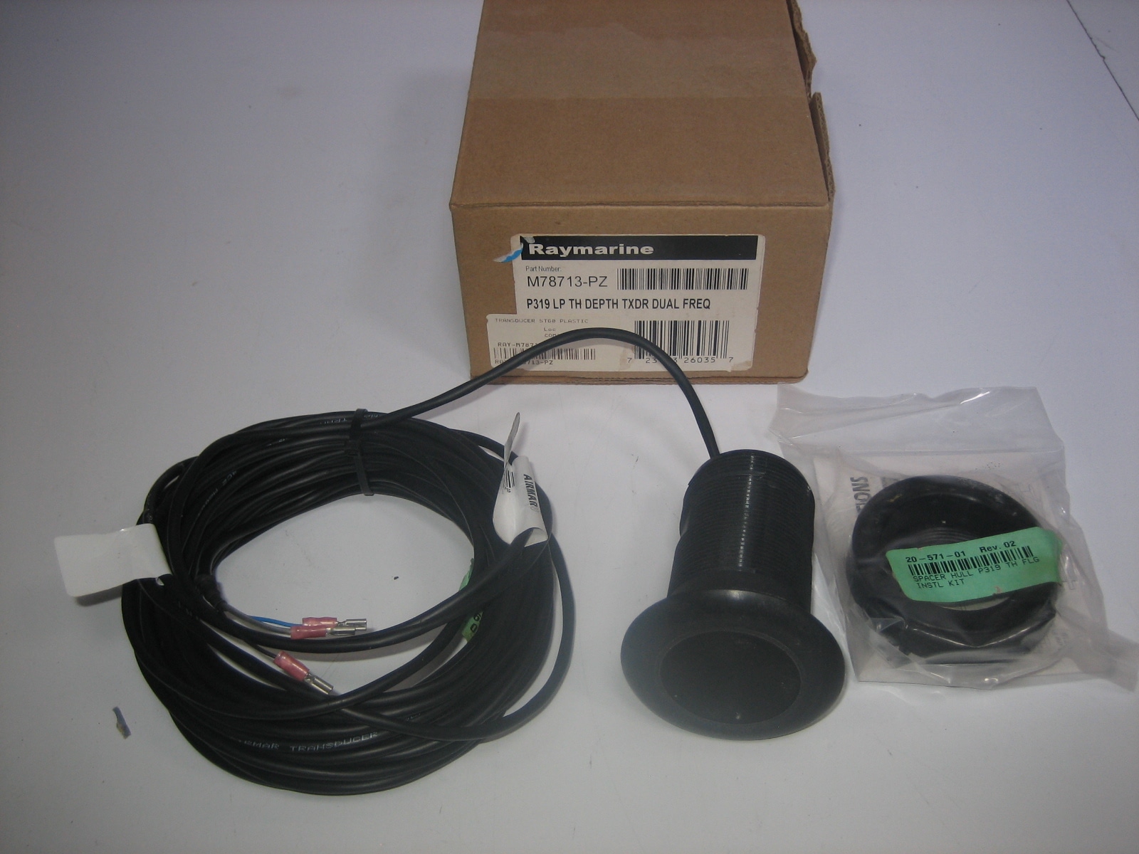 Raymarine M78713 P319 Thru Hull Low Profile 200khz Transducer ST40 ST60 ...