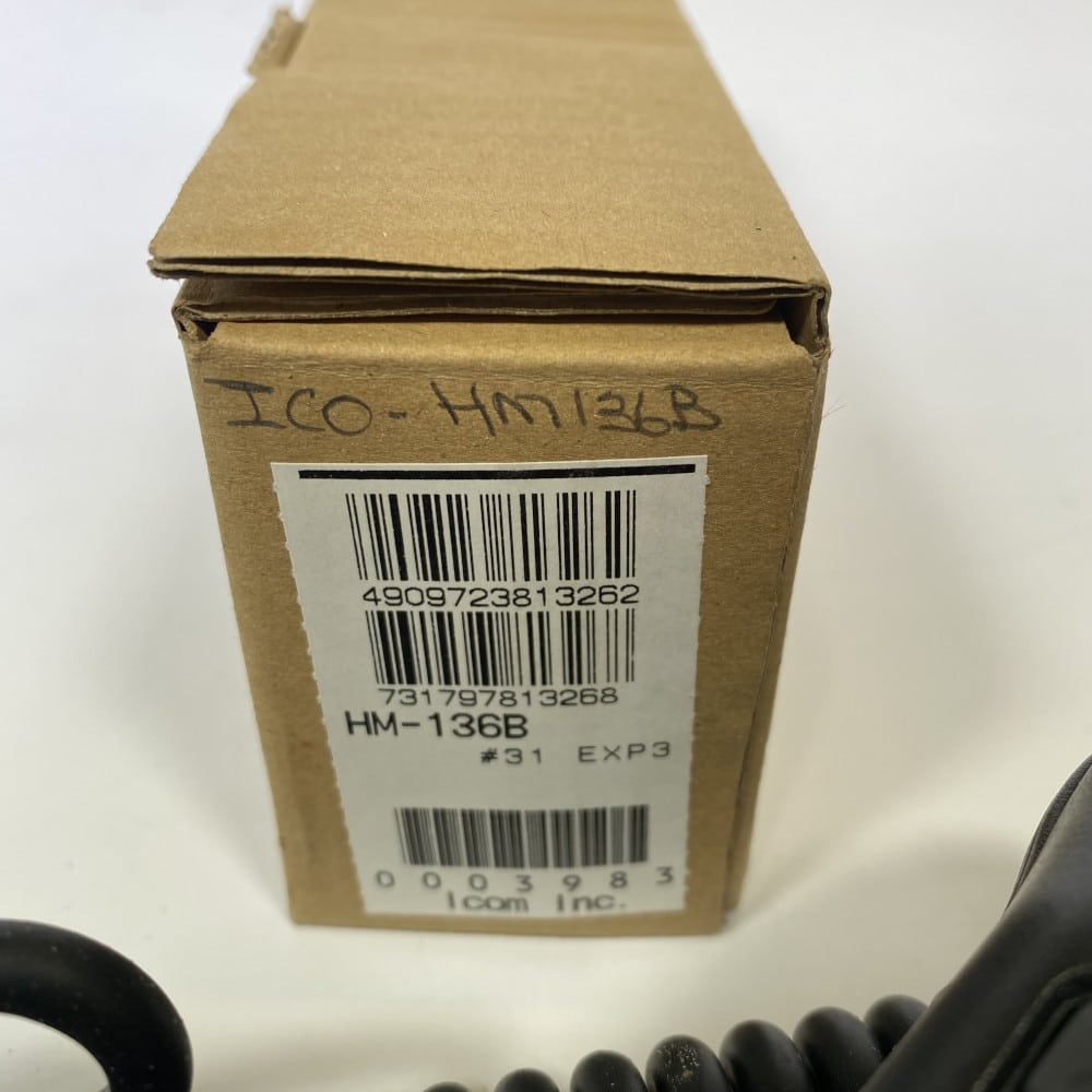 Icom Hand Microphone HM-136B For Icom VHF IC-M504 w/ Replacement Cable ...