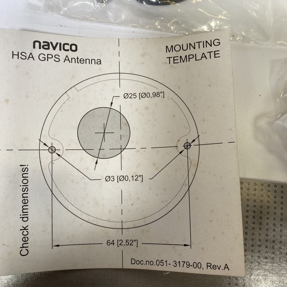 Simrad GS-15 GPS Antenna W/ Base + NMEA2k To Simnet Drop cable - *NEW ...