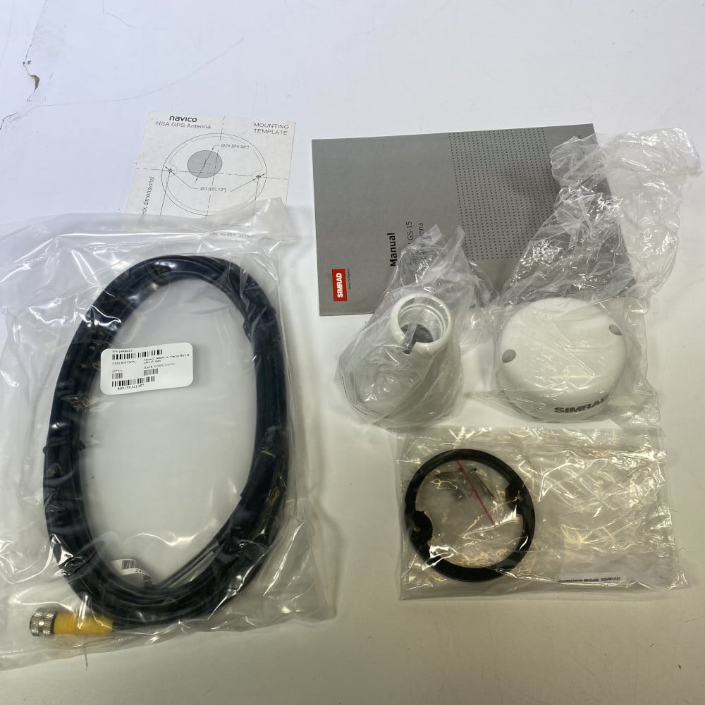 Simrad GS-15 GPS Antenna W/ Base + NMEA2k To Simnet Drop cable - *NEW ...