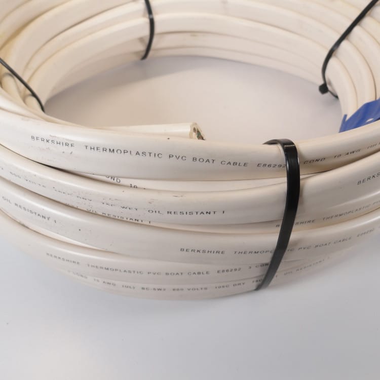 10/3 10 AWG Triplex Tinned Copper Boat Cable UL Listed - 70 Feet - Max ...