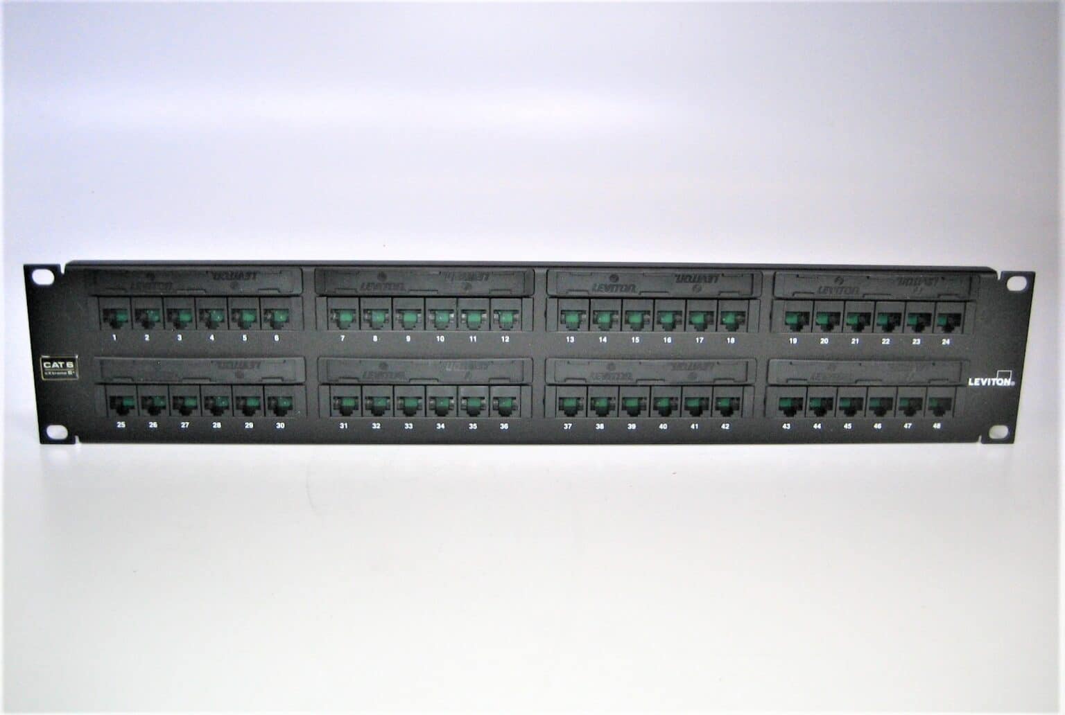 Leviton 69586-U48 Universal 48 Port Cat 6 Patch Panel w/ Cable ...
