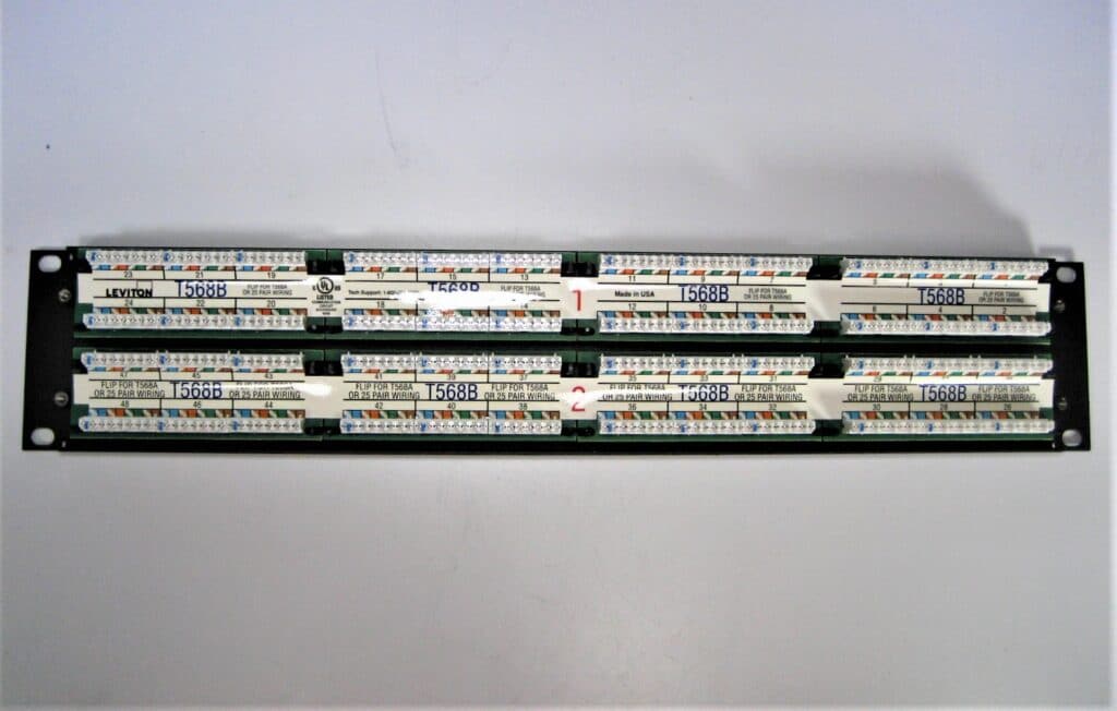 Leviton 69586-U48 Universal 48 Port Cat 6 Patch Panel w/ Cable ...