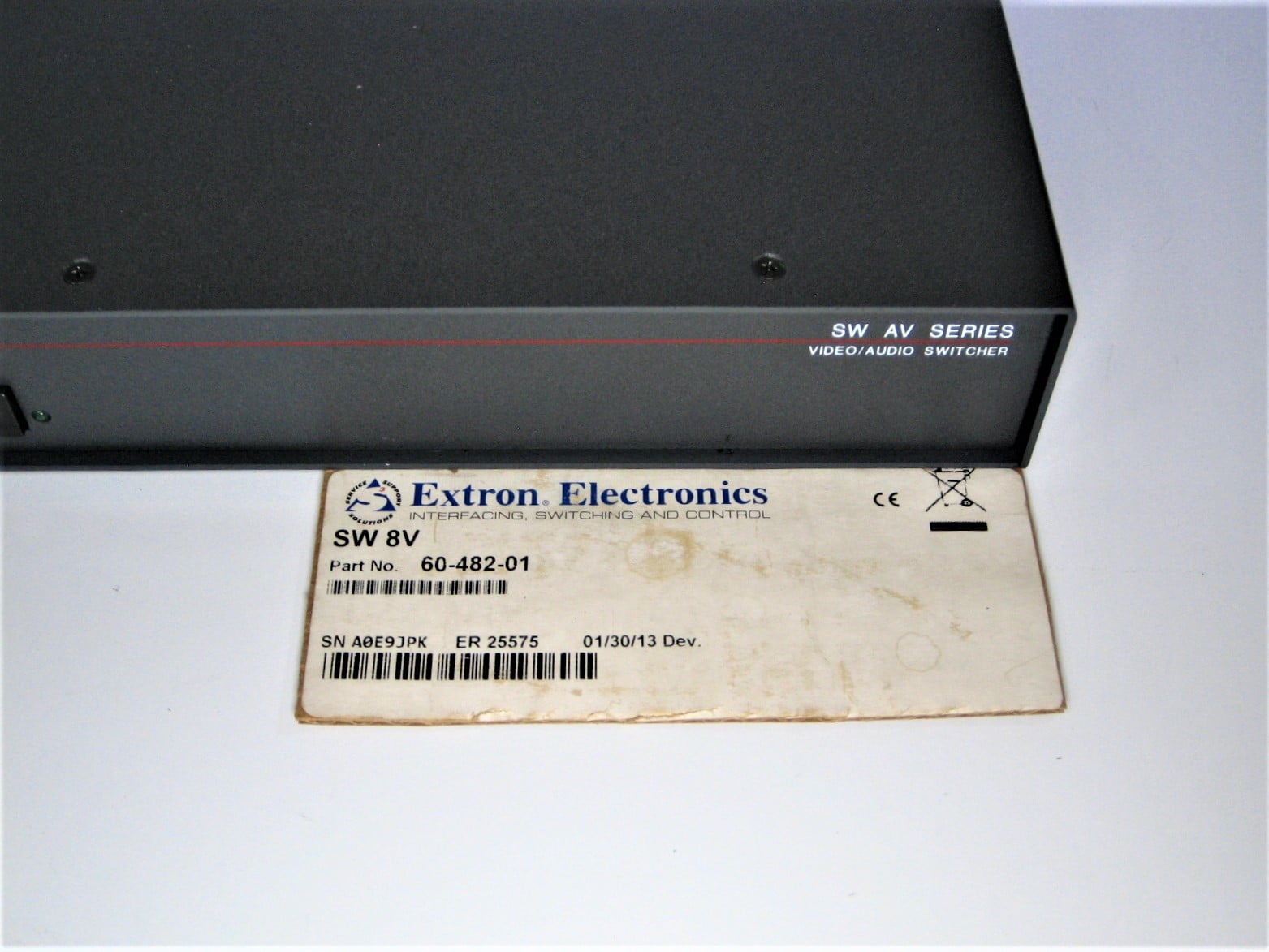 Extron 60-482-01 SW 8V Eight Input Composite Video Switcher w/ Software ...