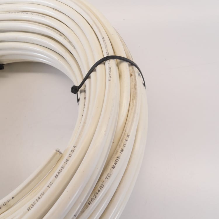 RG214 RG214/U Coax Cable - White - 150 Feet - Max Marine Electronics