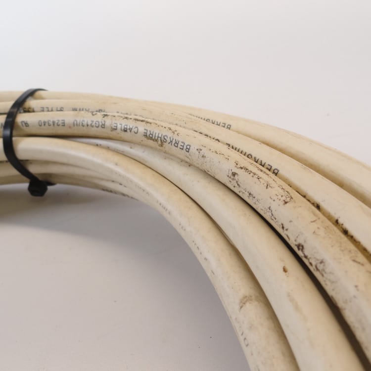 Berkshire E24340 RG213/U Coax Cable AWM Style 1354 - White - 50 Feet ...