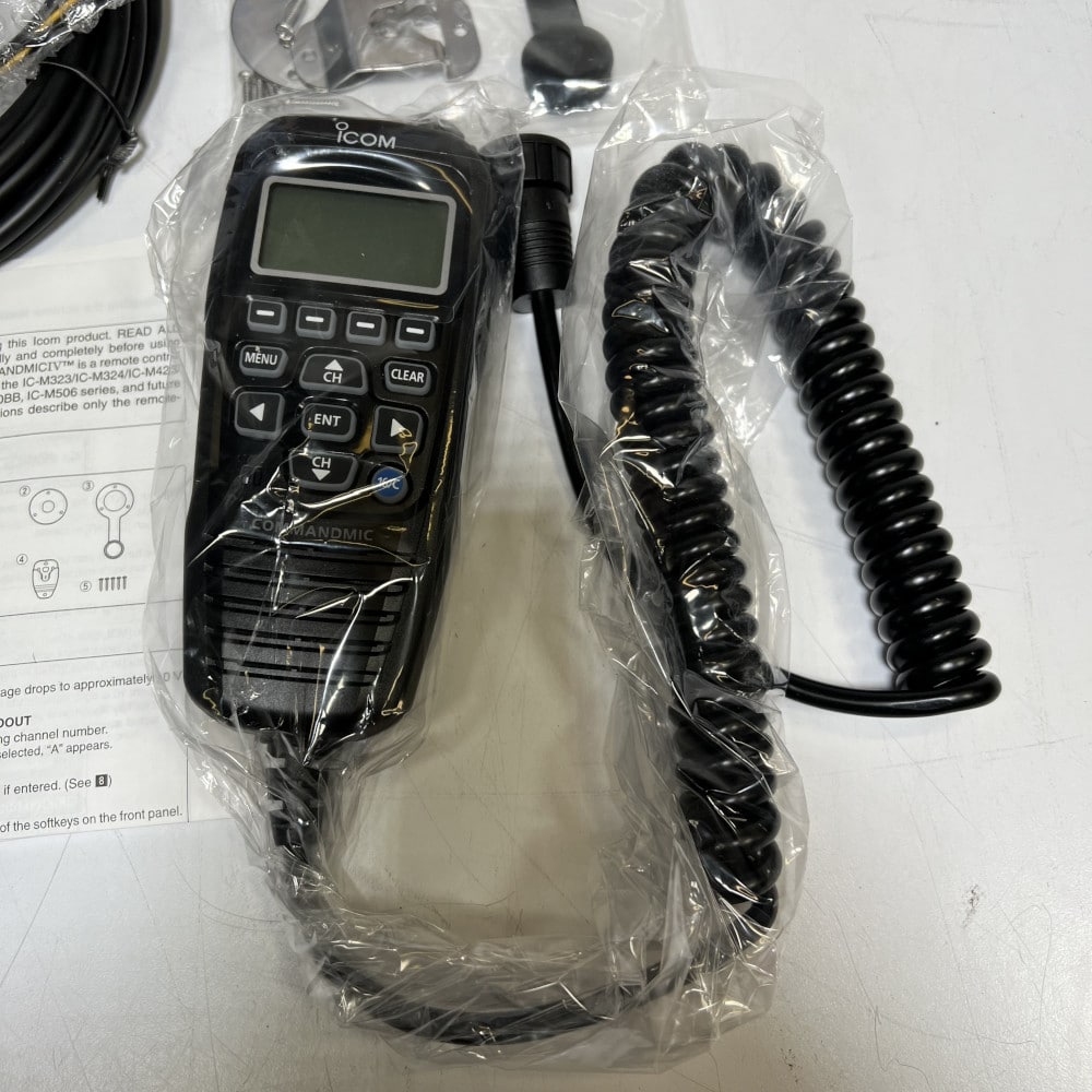 ICOM Command Mic HM-195B/SW Remote-Control Microphone W/ Extension ...