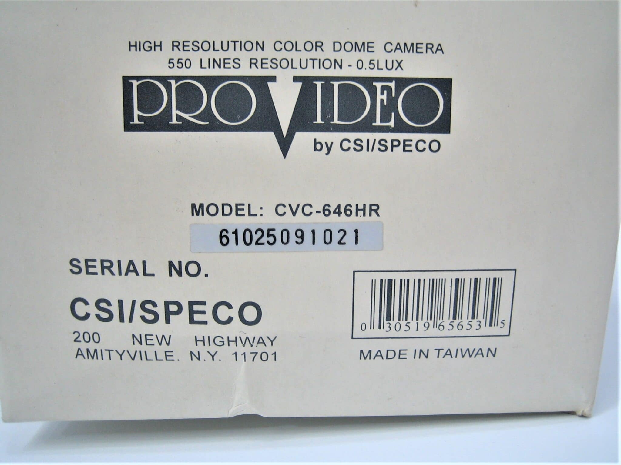 Speco CVC-646HR High Resolution Color Indoor Dome Security Camera - Max ...