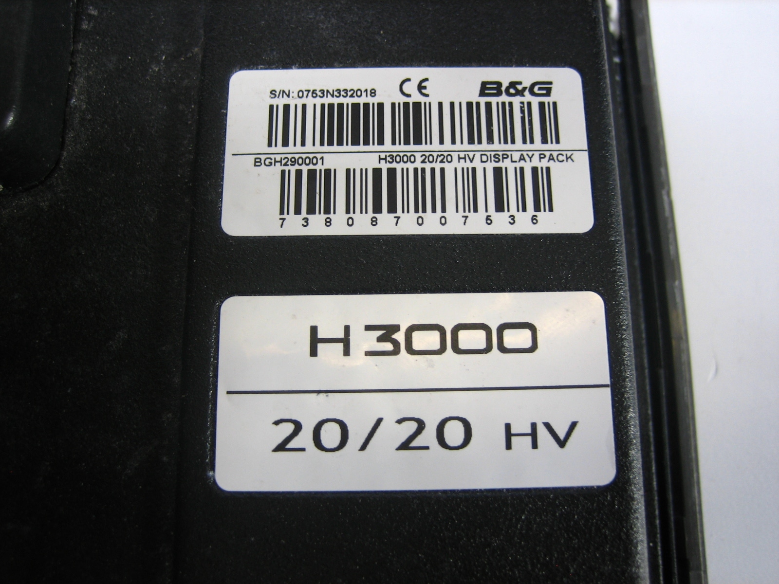 B&G H3000 20/20 HV BGH290001 Display - For Parts or Repair - Max Marine ...