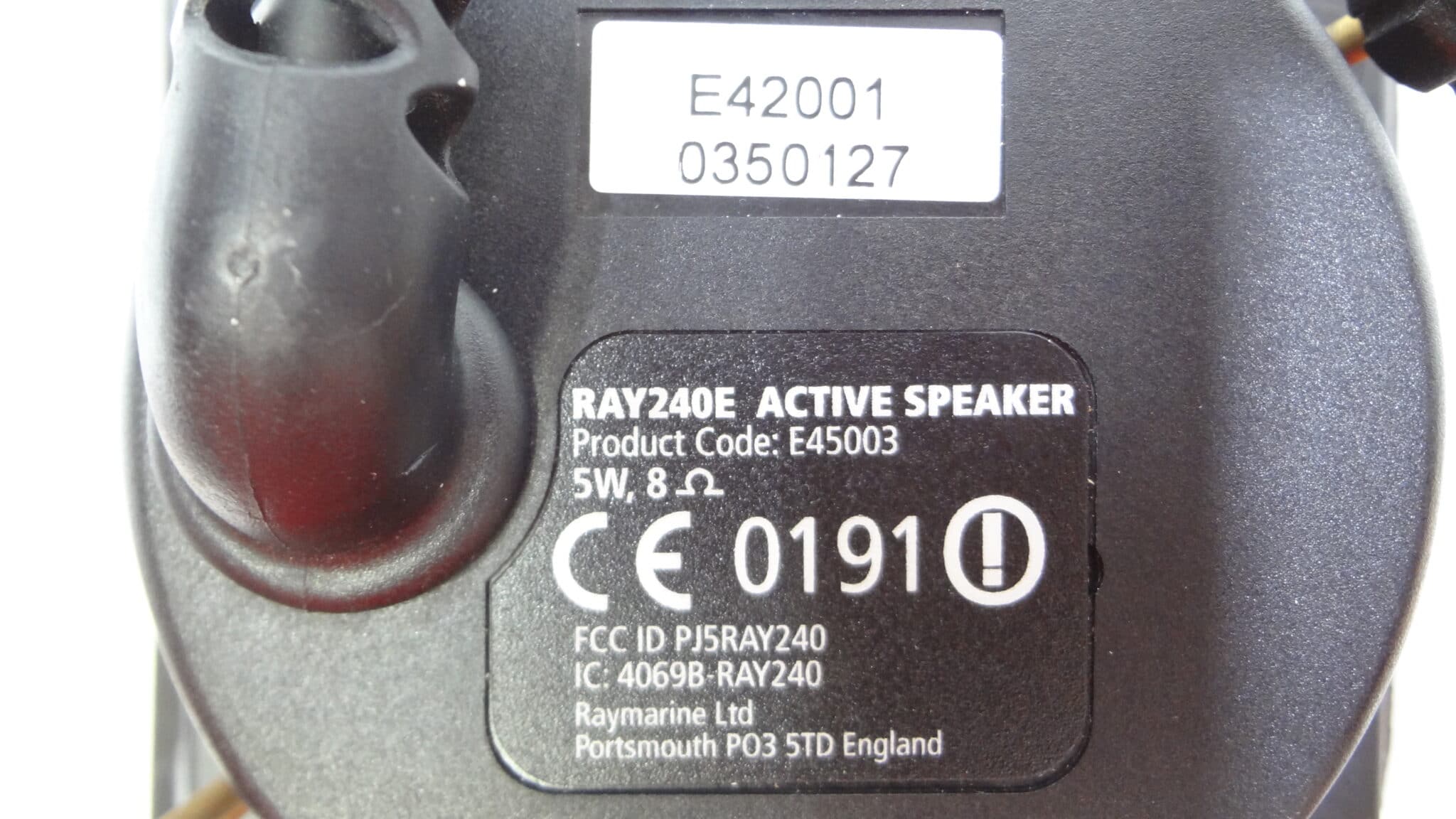 Raymarine RAY240 Ray240E Active Marine VHF Speaker E45003- Working ...