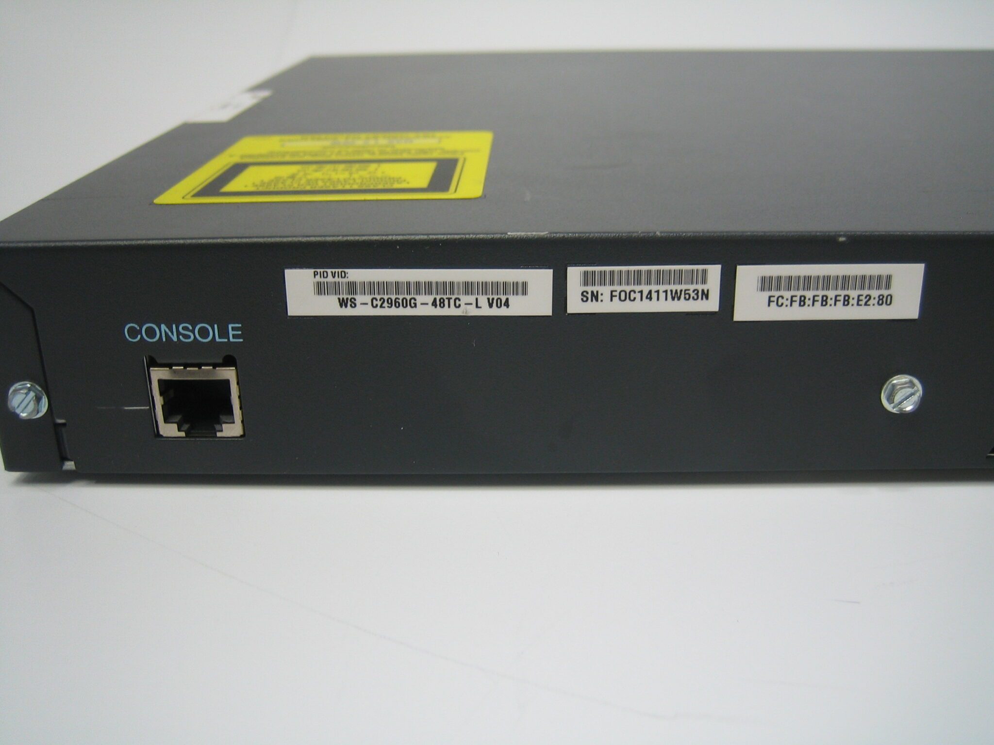 Cisco WS-C2960G-48TC-L V03 Catalyst 2960G 48-Port Gigabit Ethernet ...