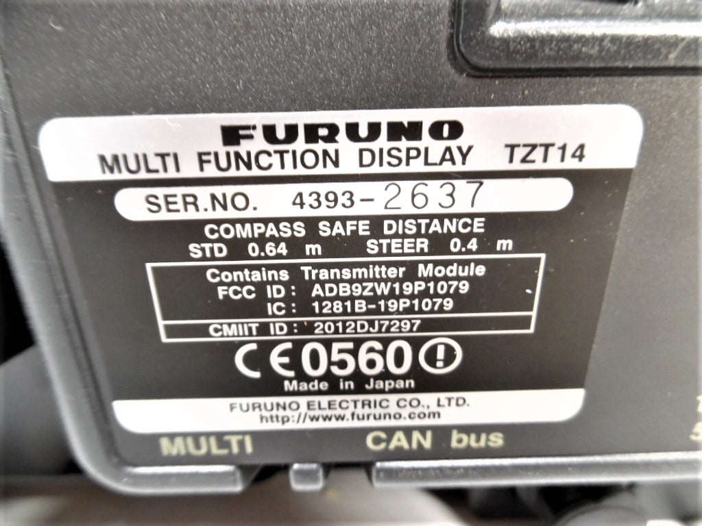 Furuno - TZtouch TZT14 14" MFD Display - Updated - Great Condition ...