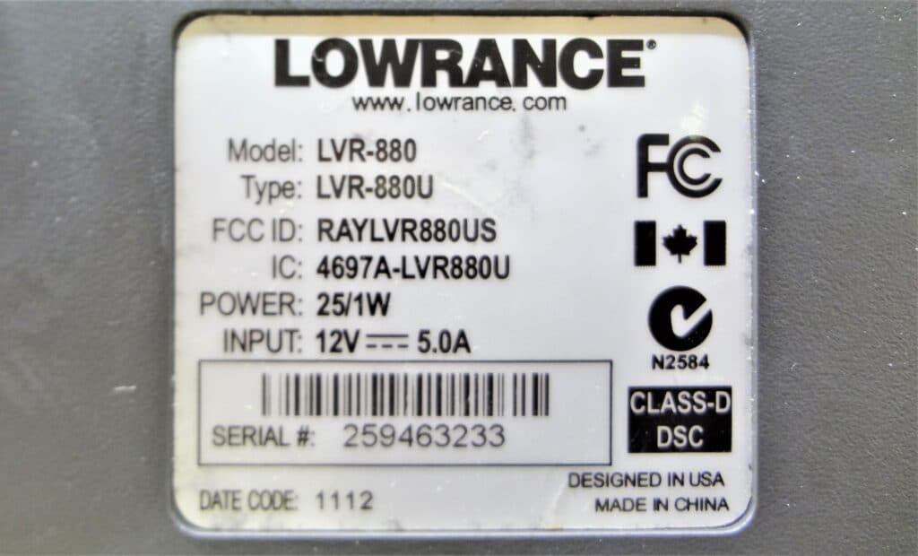 Lowrance LVR-880 Marine VHF Radio Transceiver Unit + Rebuilt Microphone ...