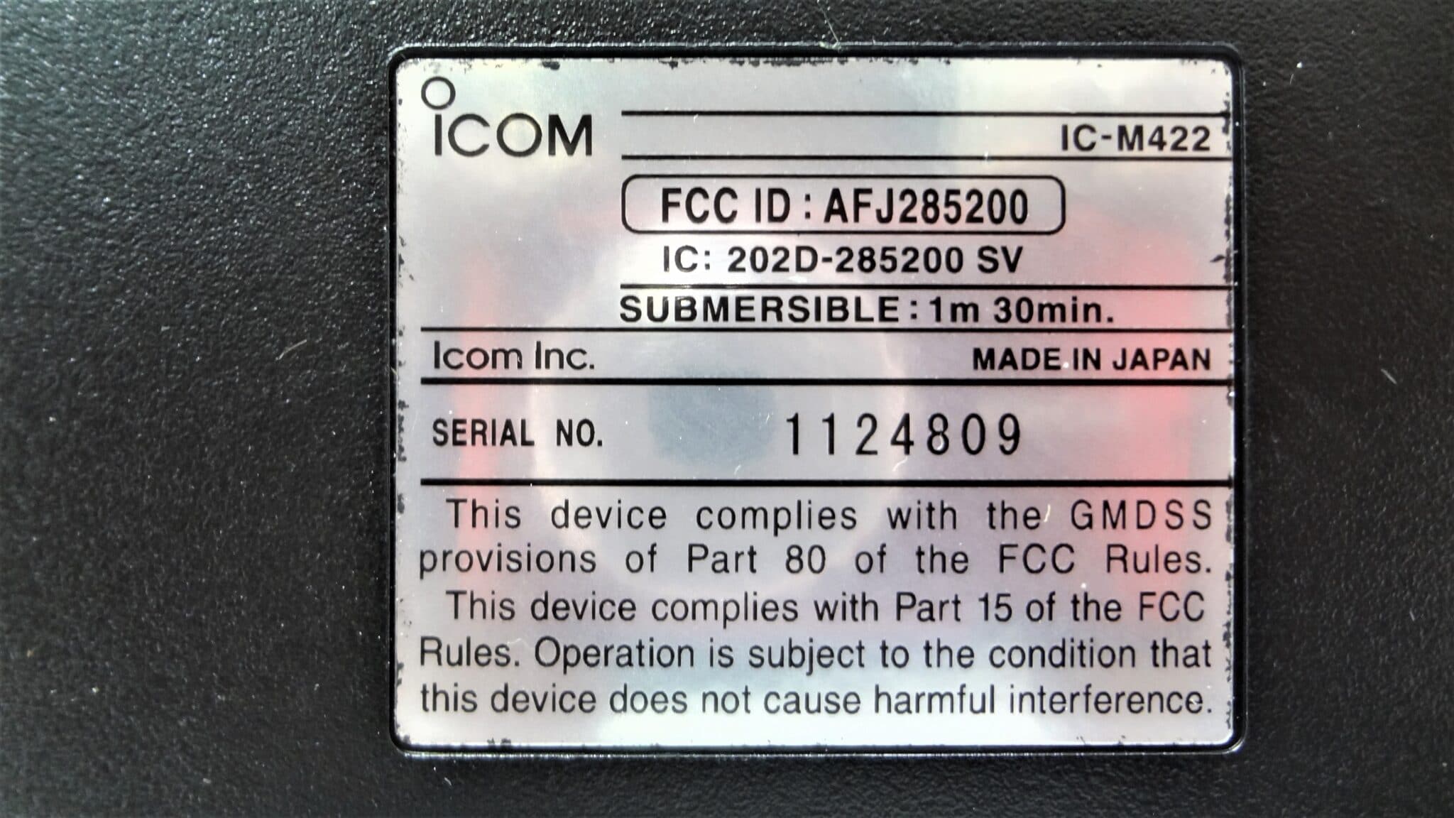 Icom IC-M422 Marine VHF Transceiver Radio Unit w/ Icom HM-150B Hand Microphone - Max Marine ...