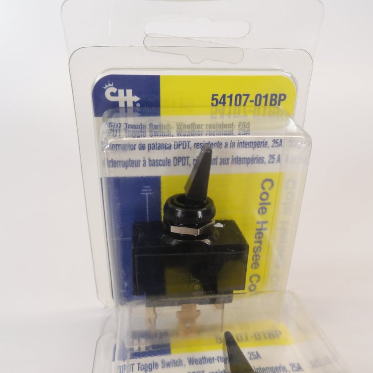 Cole Hersee 54107-01BP On-Off-On Weather-Resistant Toggle Switch 25A ...