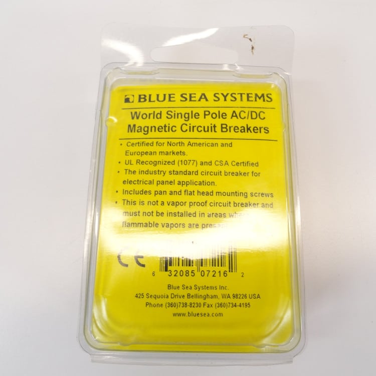 Blue Sea Systems 7216 - 25A World Circuit Breaker 65VDC 277VAC - Max ...