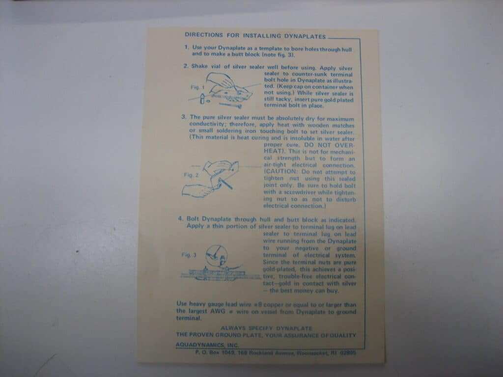 Aquadynamics AquaRod Bonding Kit 6" X 2" Dynaplate and Lightning Rod ...