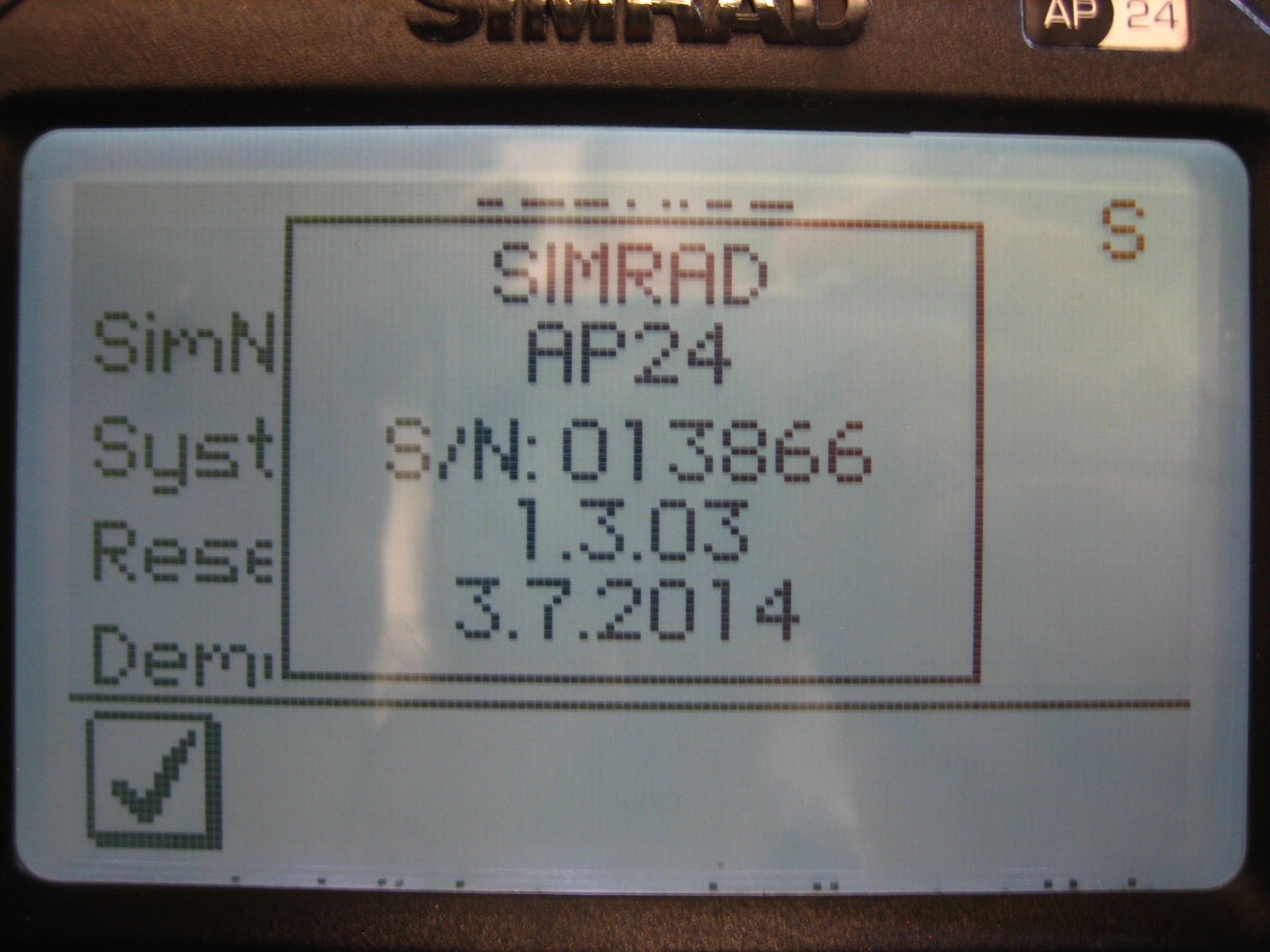 Simrad AP24-Autopilot Control Head in GOOD Condition PN-22096614-Tested ...