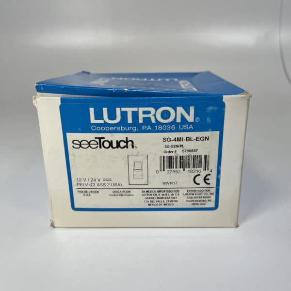 Lutron seeTouch SG-4MI-BL-EGN 12/24 volt 4-Button + All Off - Wall ...