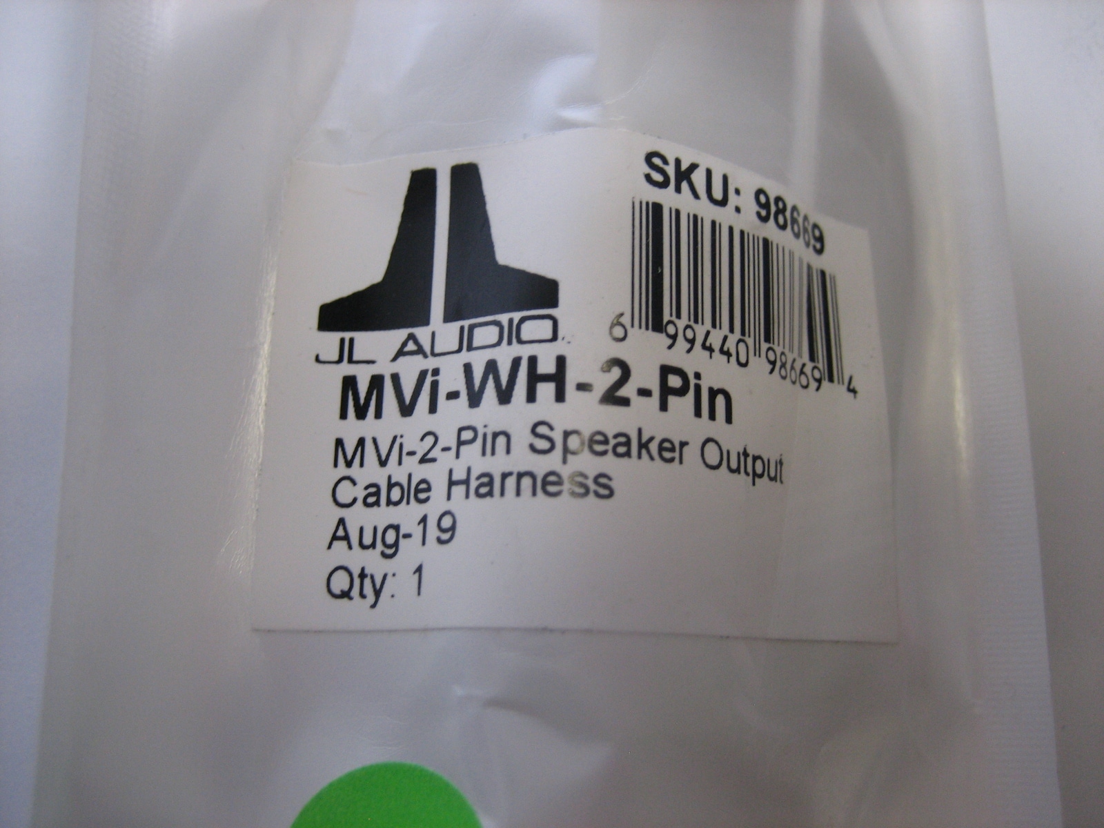 JL AUDIO *NEW* 98669 MVi-WH-2-Pin MVi 2 Pin Speaker Output Cable ...