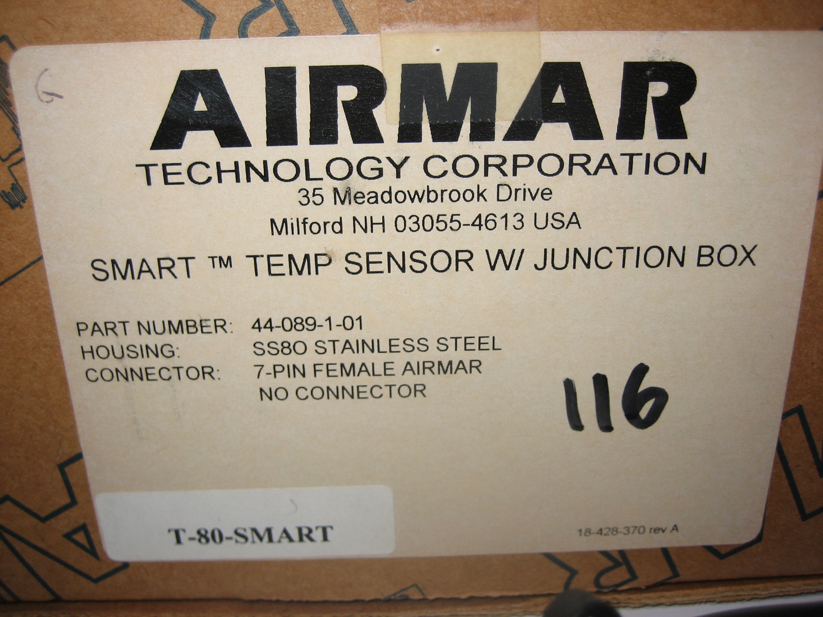 Airmar High Precision Temperature System - Transom Sensor & Junction ...
