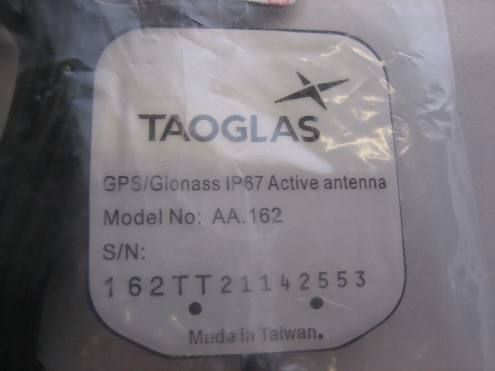 Taoglas AA.162 GPS GLONASS Antenna - NEW - 3m Cable SMA(M) Connector ...